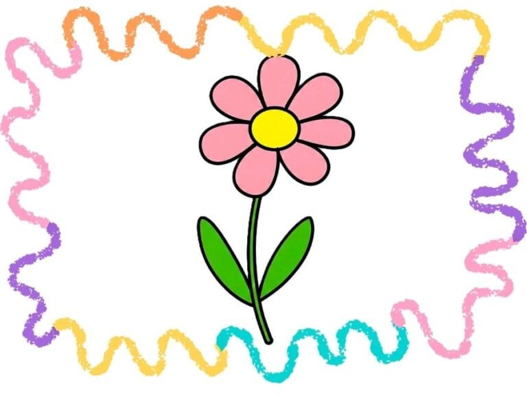 How to Draw a Flower - Step-by-Step Guide for Kids! 🌸