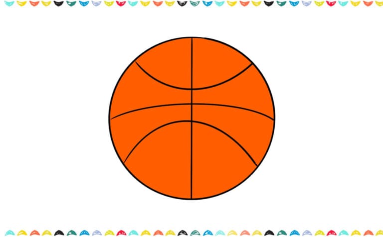 How to Draw a Basketball Step-by-Step 🏀