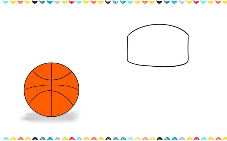 How to Draw a Basketball Step-by-Step 🏀