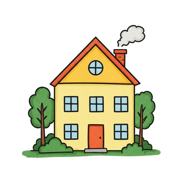 How to Draw a House in Five Steps - Easy and Fun Tutorial