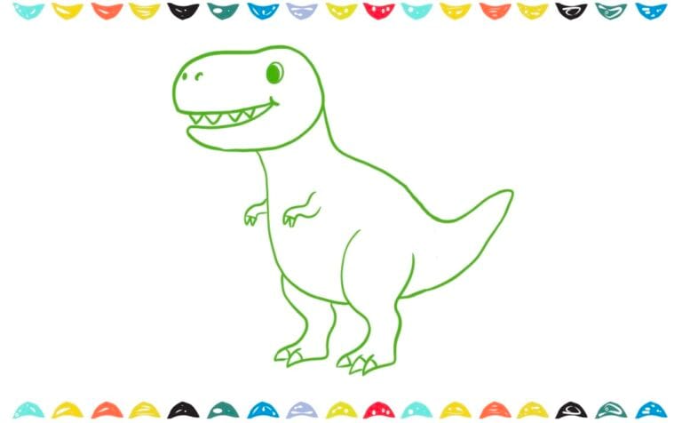 How to Draw a T-Rex Dinosaur - Step-by-Step Drawing Guide!