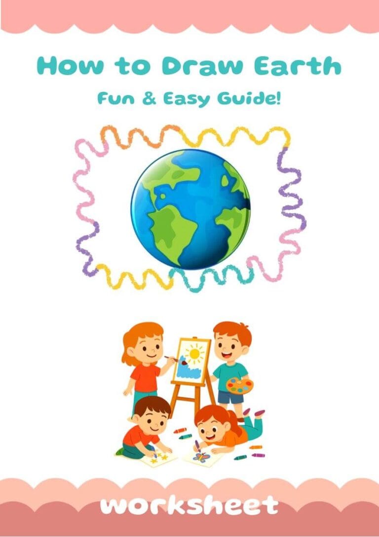 How to Draw Earth in 4 Steps- Easy Step-by-Step Guide for Kids