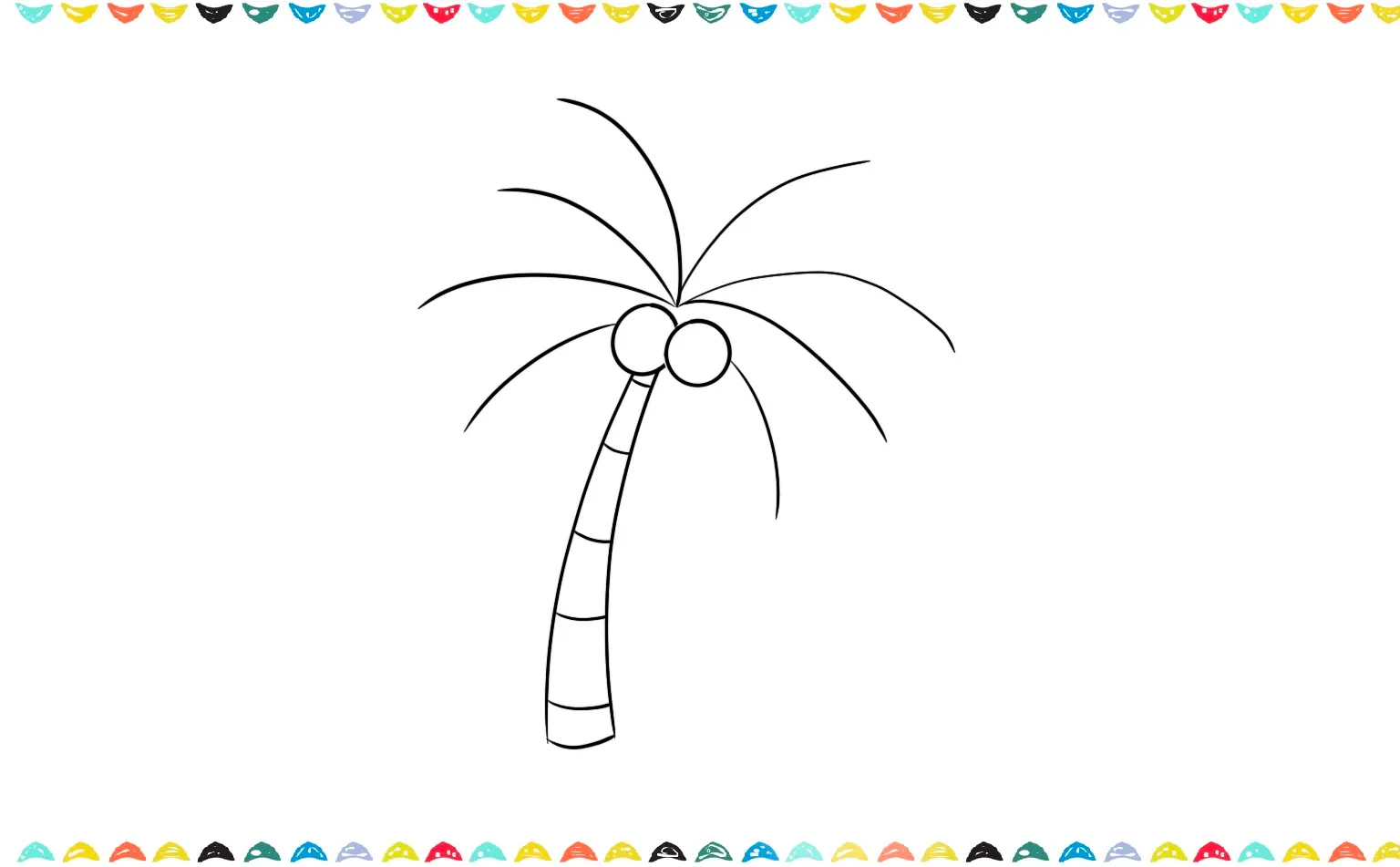 How to Draw a Palm Tree - Easy Step-by-Step Tutorial