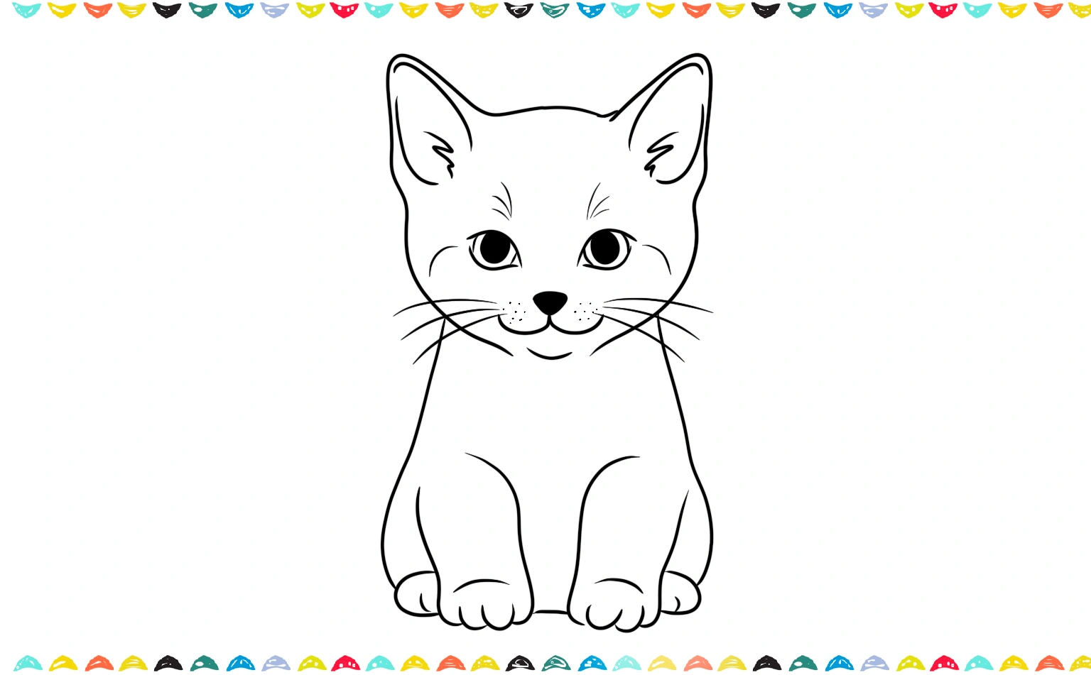 How to Draw a Line Drawing Cat - Five Easy Drawing Tutorials