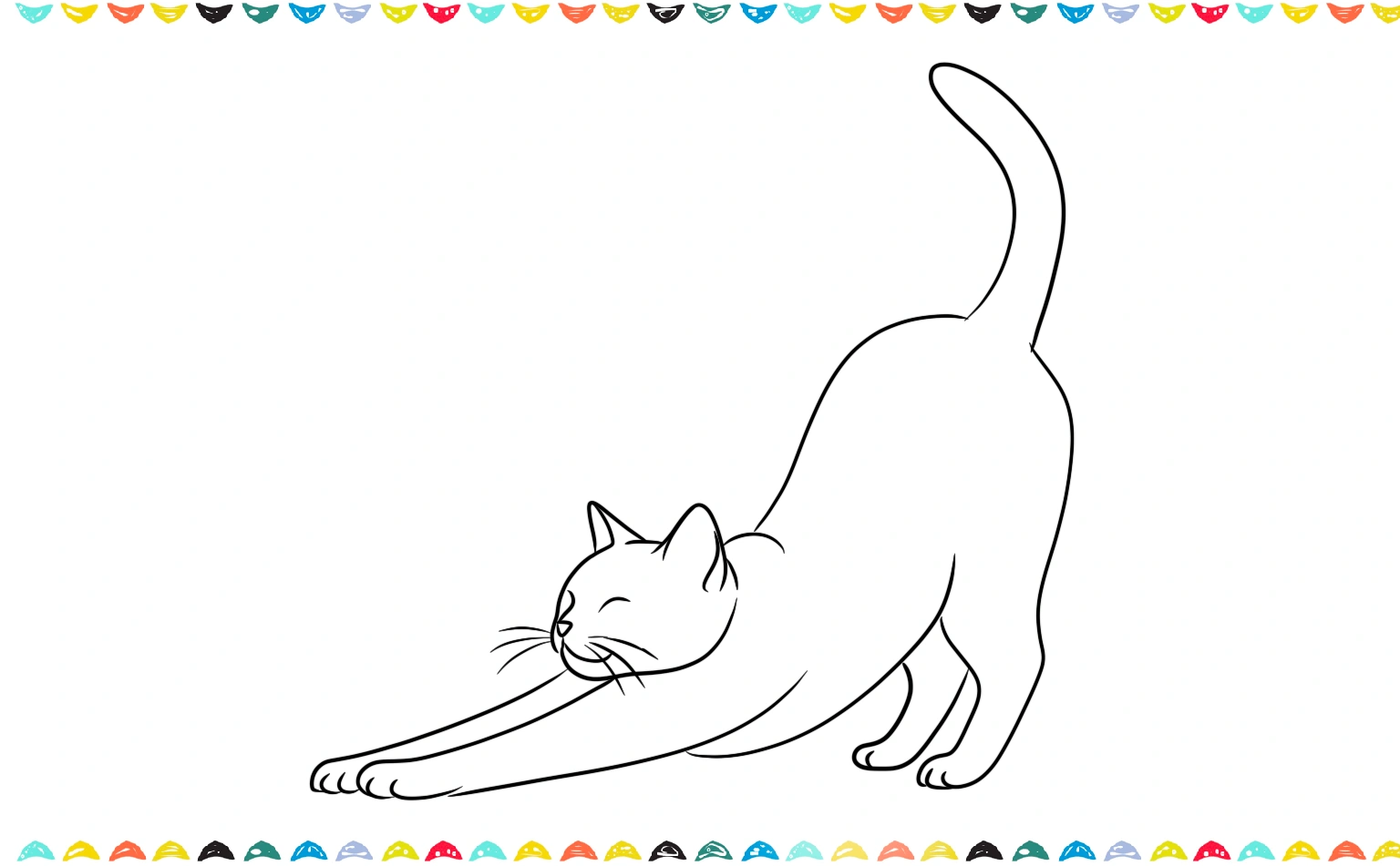 How to Draw a Line Drawing Cat - Five Easy Drawing Tutorials