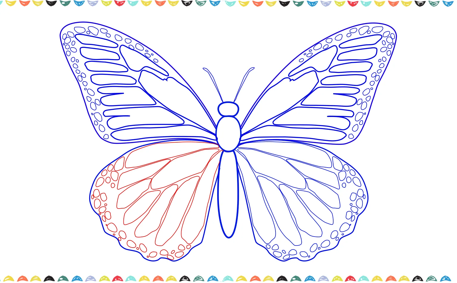 How to Draw a Monarch Butterfly - Easy Step-by-Step Tutorial